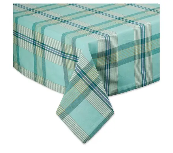 DESIGN IMPORTS Trellis Plaid Tablecloth 60'x84 - One-color