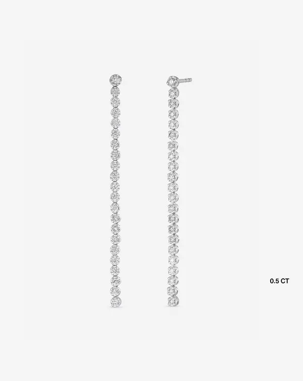 Ring Concierge Tennis Trio Diamond Drop Earrings - One-color