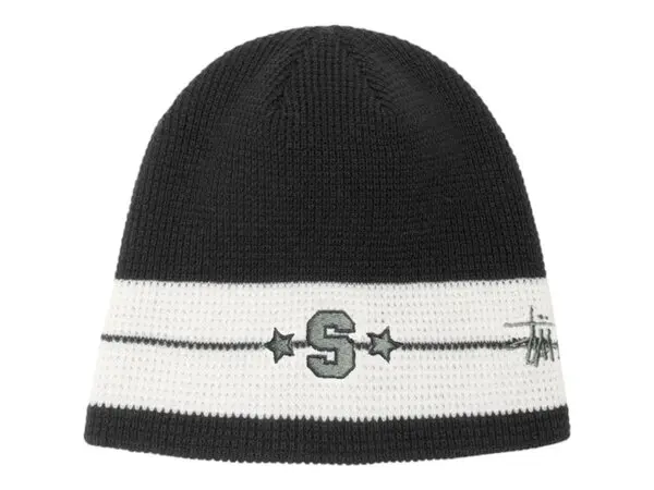 StÜssy Varsity Star Stripe Skullcap - Black