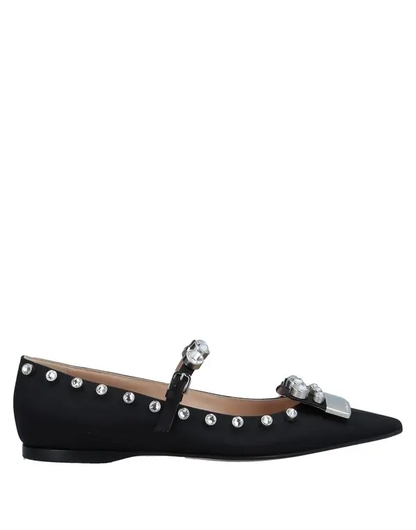 SERGIO ROSSI Sr1 Textile Fiber Ballet Flats