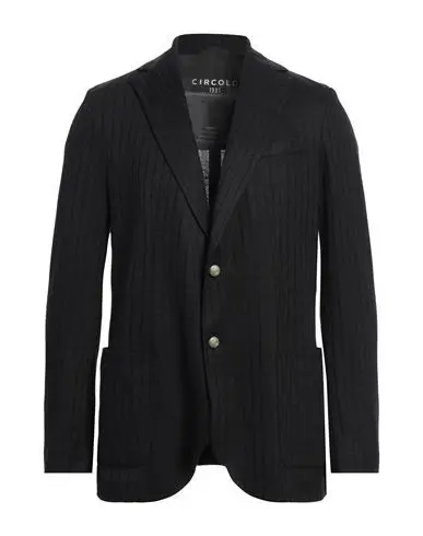 CIRCOLO 1901 Linen & Cotton Striped Blazer - Black
