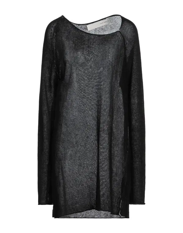 Isabel Benenato Linen Knit Sweater - Black
