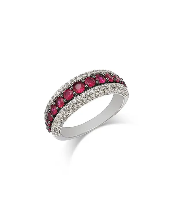 Bloomingdale'S Ruby & Diamond Ring - Pink/white