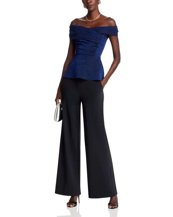 Chiara Boni La Petite Robe Mique Shimmer Off The Shoulder Top