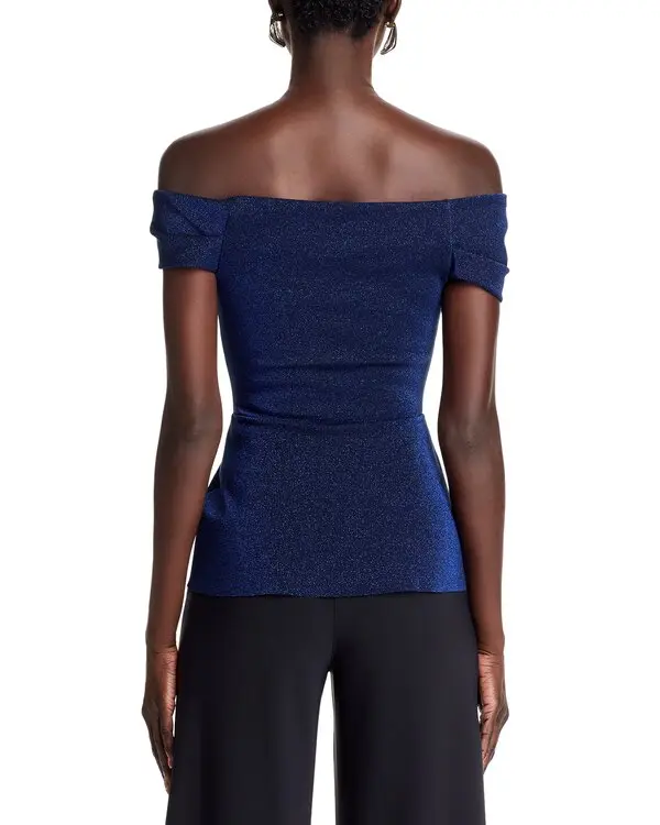 Chiara Boni La Petite Robe Mique Shimmer Off The Shoulder Top