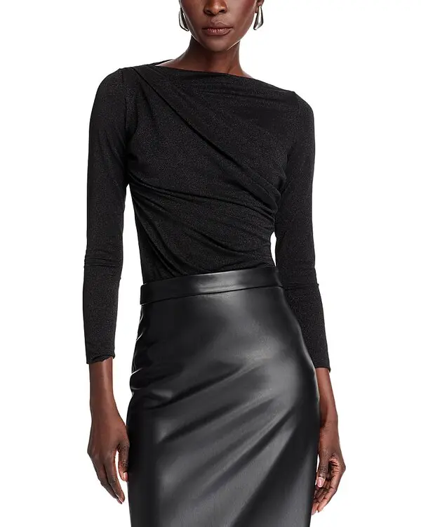 Chiara Boni La Petite Robe Draped Long Sleeve Top