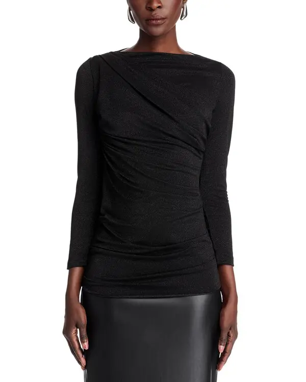 Chiara Boni La Petite Robe Draped Long Sleeve Top