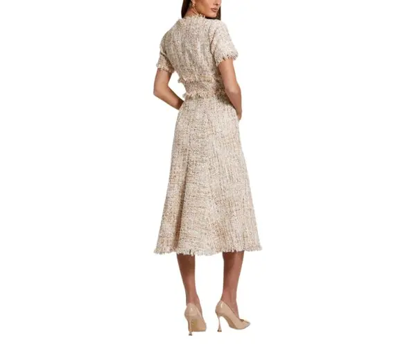Mac Duggal Boucle A-line Midi Dress