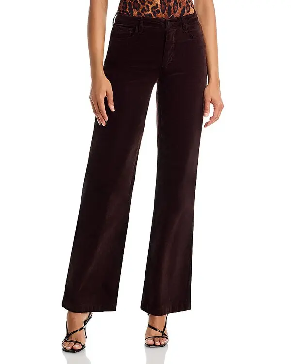 L'Agence Stevie Velvet High-rise Straight Jeans - Dark Java