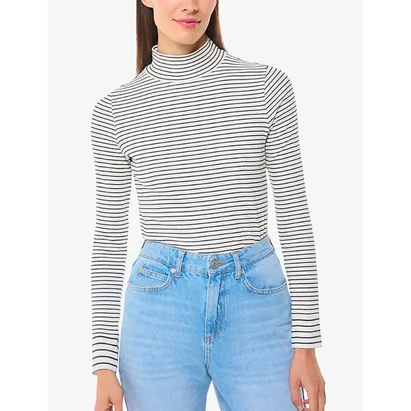 Whistles Stripe-pattern High-neck Jumper