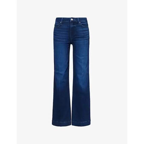 Paige Leenah Slim-fit Wide-leg Denim Jeans - Praline