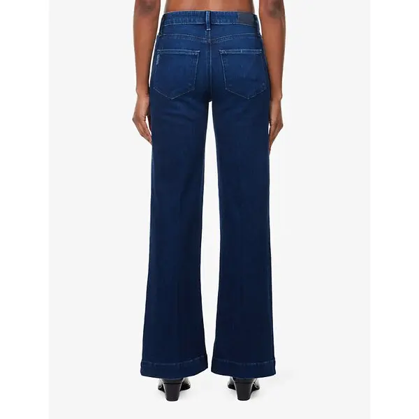 Paige Leenah Slim-fit Wide-leg Denim Jeans - Praline