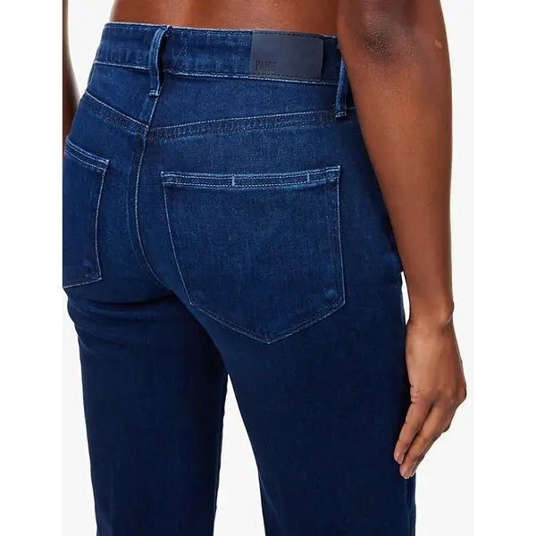 Paige Leenah Slim-fit Wide-leg Denim Jeans - Praline