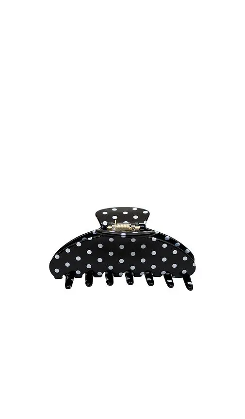 EMI JAY Crystal Embellished Claw Clip - Noir Polka Dot