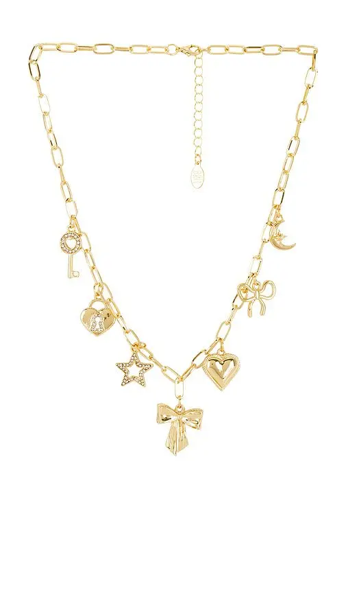 8 Other Reasons Lover Charm Necklace - Gold