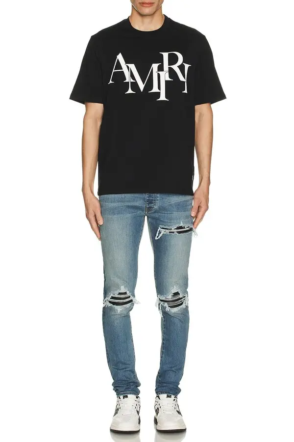 Amiri Staggered Logo Tee