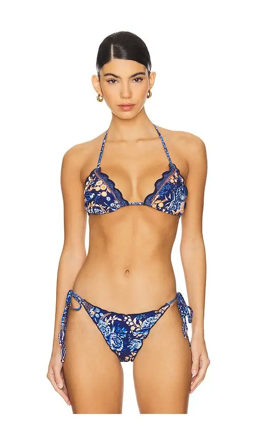 Agua Bendita Lolita Azure Bikini Top - Multicolor