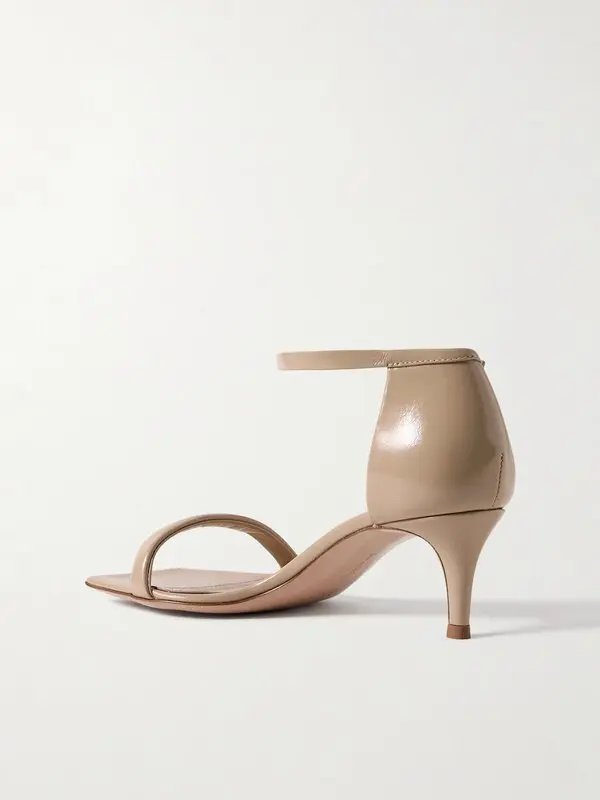 GIANVITO ROSSI Rhys 55 Leather Sandals - Neutrals