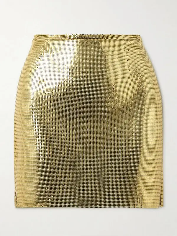 Rabanne Chainmail Mini Skirt - Gold