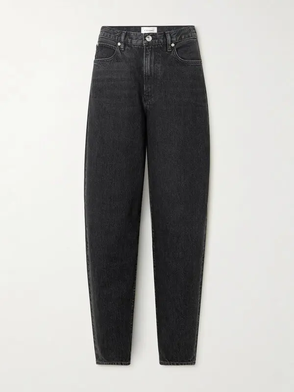 FRAME The Narrow Peg High-rise Tapered Jeans