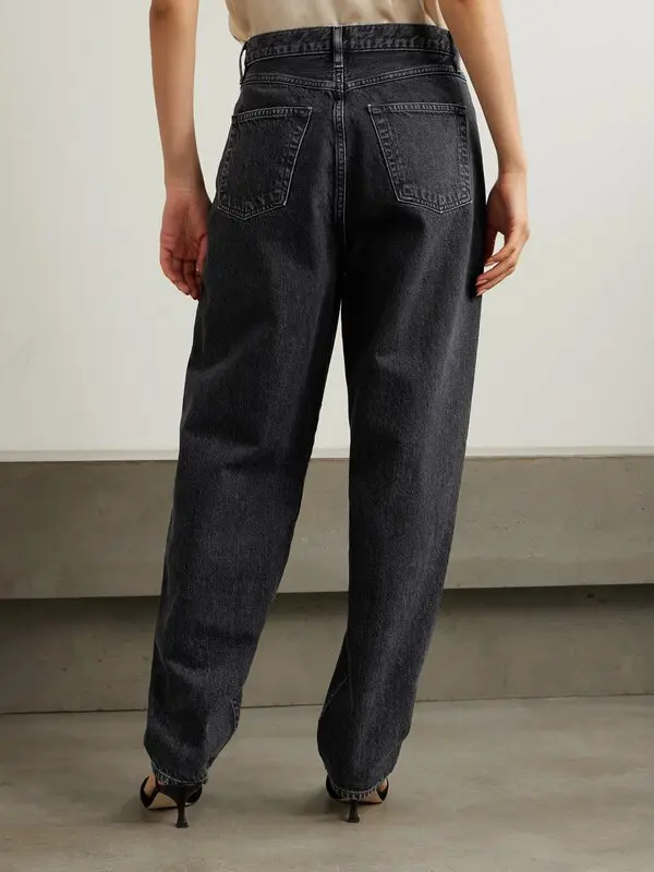 FRAME The Narrow Peg High-rise Tapered Jeans