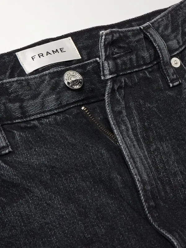 FRAME The Narrow Peg High-rise Tapered Jeans