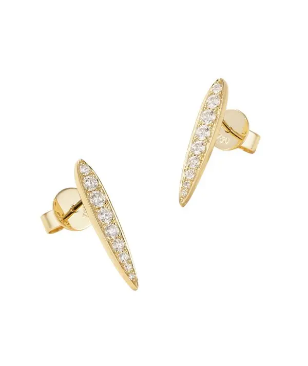 ANITA KO Small Spear 18-karat Diamond Stud Earrings - Gold