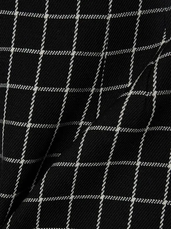 Wardrobe.NYC Contour Checked Wool-twill Mini Skirt