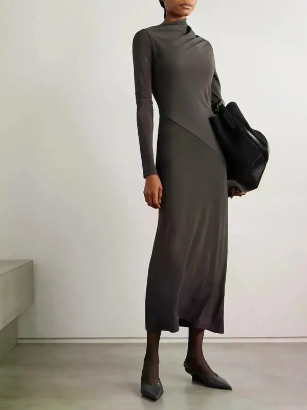 jersey midi dress casual Z Supply Blue Cotton Coastline Jersey Denim Midi Dress main image 0