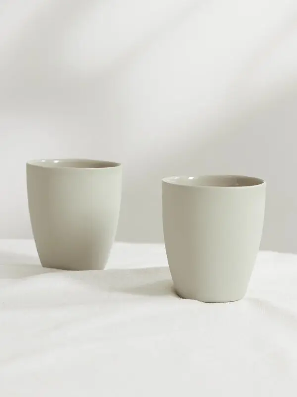 MUD AUSTRALIA Set Of Two Porcelain Latte Cups - Neutrals