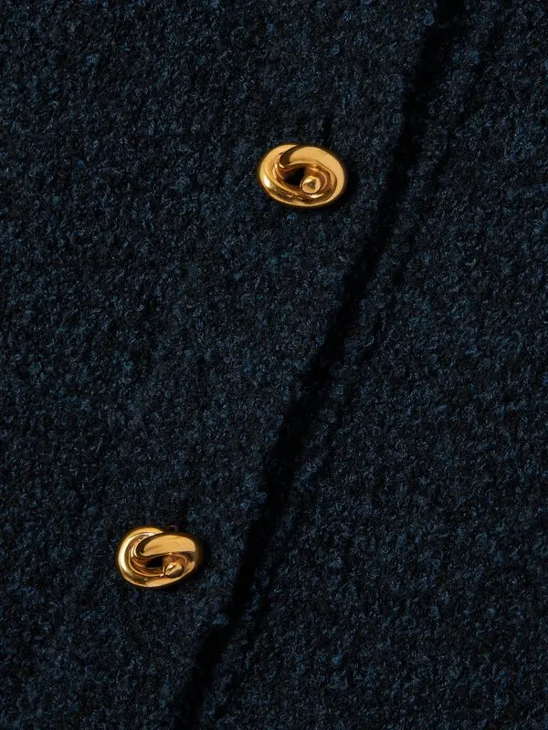 Bottega Veneta Wool-blend Bouclé Cardigan - Blue