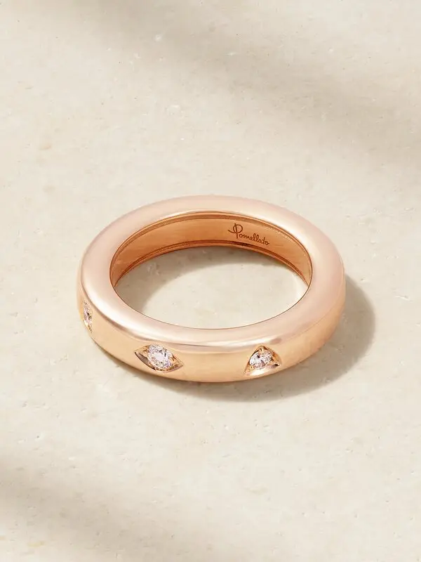 Pomellato Iconica Extra Slim Diamond Ring - Gold