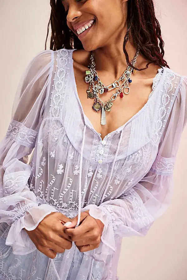 Free People Stevie Maxi Dress In Lavender Blue - 69% Off | Editorialist