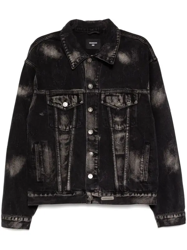 GROUND ZERO Denim Trucker Jacket - Black