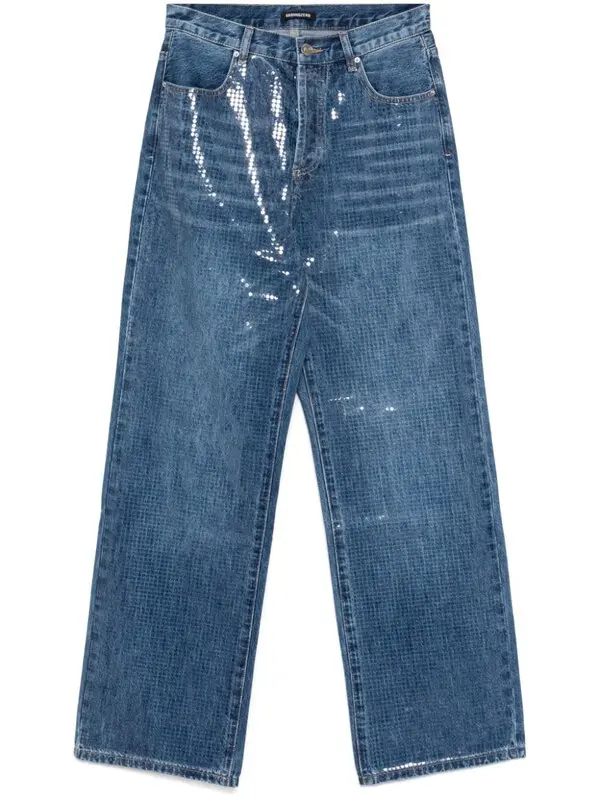 GROUND ZERO Sequin-embellished Jeans