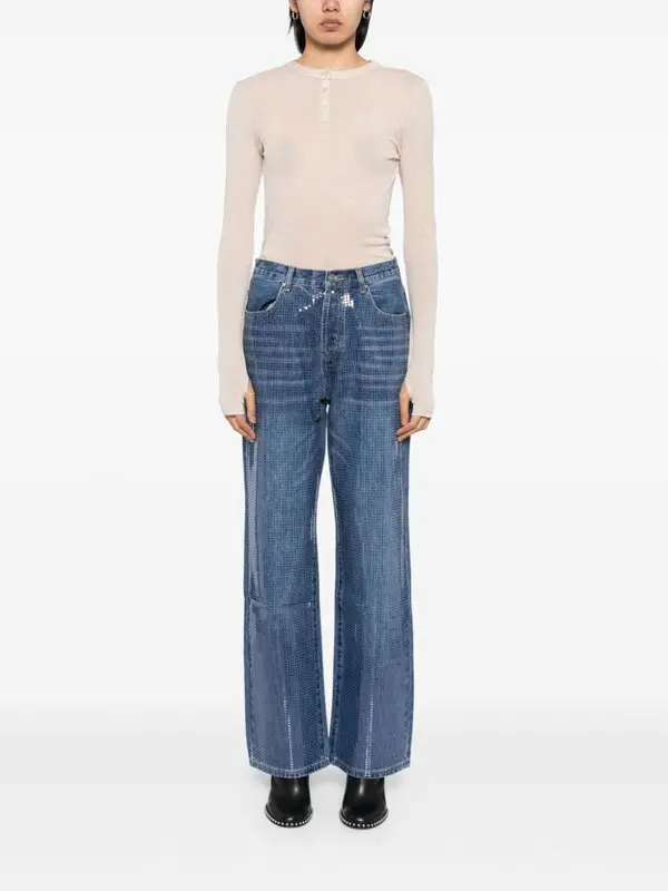 GROUND ZERO Sequin-embellished Jeans