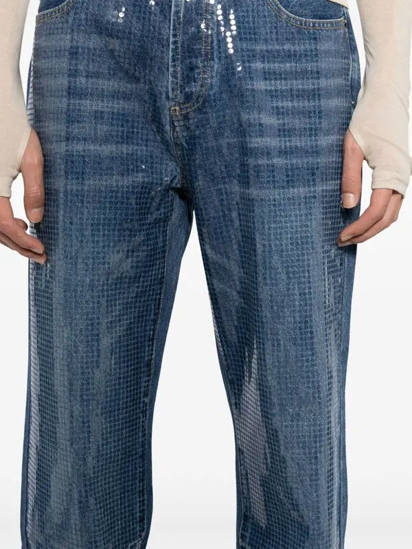 GROUND ZERO Sequin-embellished Jeans