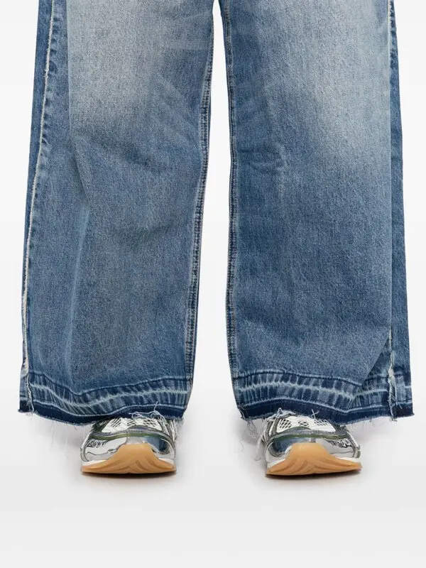 GROUND ZERO Faded Wide-leg Jeans