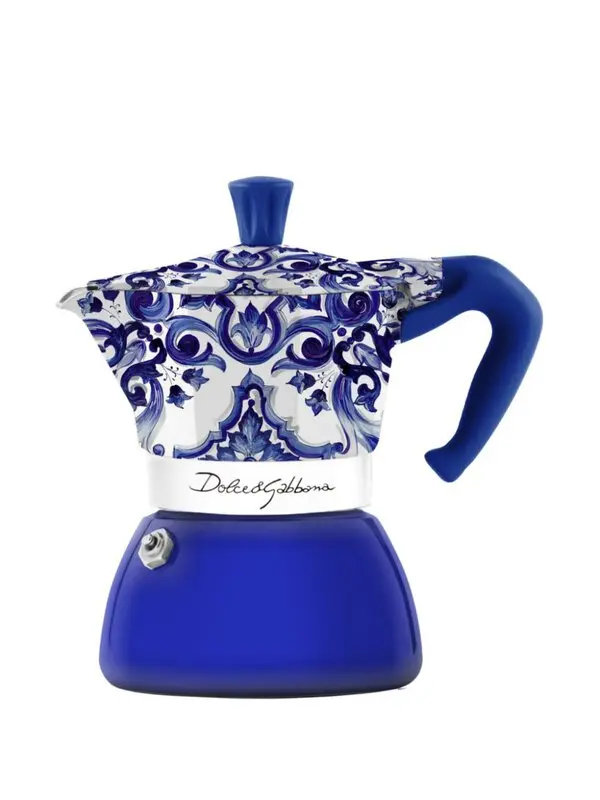 Dolce & Gabbana X Bialetti Large Moka Induction Coffee Maker - Blue