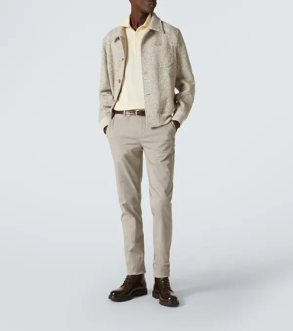 Brunello Cucinelli Cotton Gabardine Slim Pants