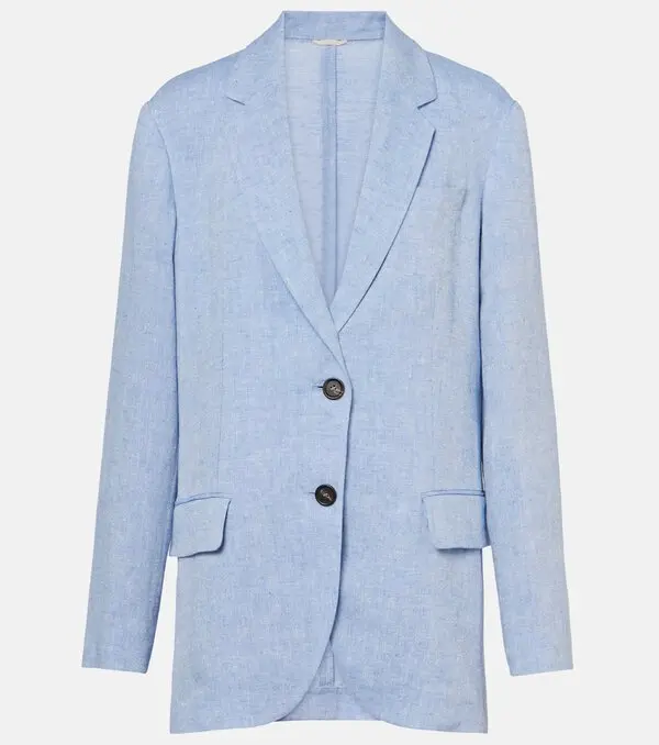 Brunello Cucinelli Linen-blend Single-breasted Blazer