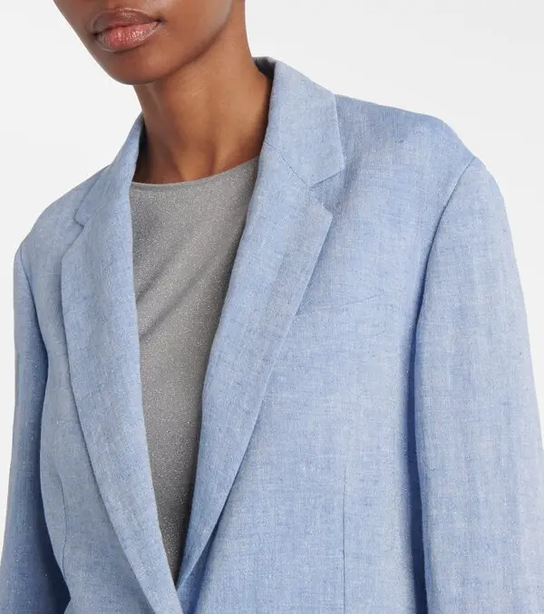 Brunello Cucinelli Linen-blend Single-breasted Blazer