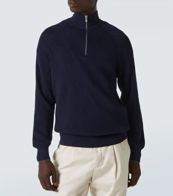 Brunello Cucinelli Half-zip Sweater - Blue