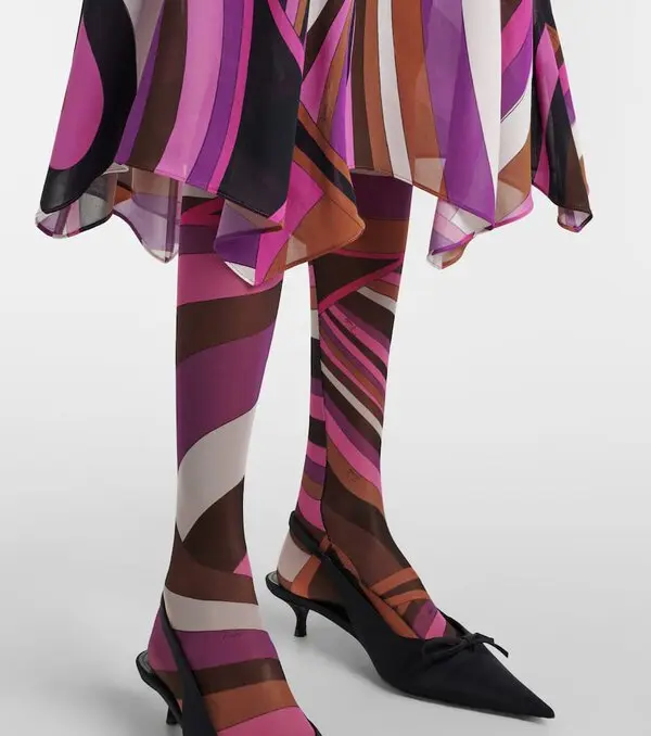 Emilio Pucci Iride Printed Tights - Multicoloured