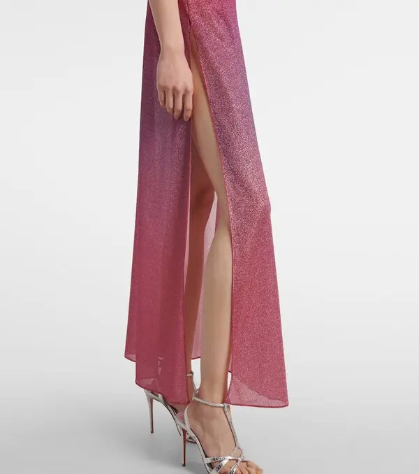 Oseree Lumiere Lame Maxi Dress