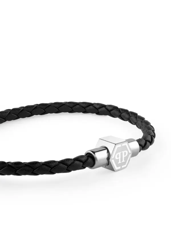 Philipp Plein Enigma Braided Bracelet - Silver