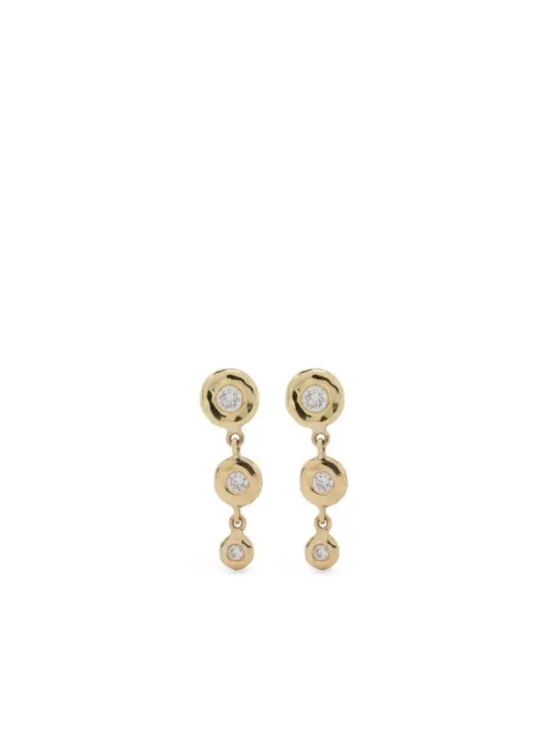 OCTAVIA ELIZABETH 18k Yellow Diamond Drop Earrings - Gold