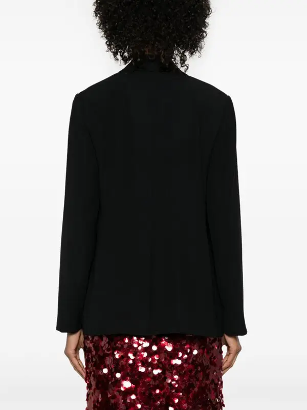 Vince Crepe Double-breasted Blazer - Black