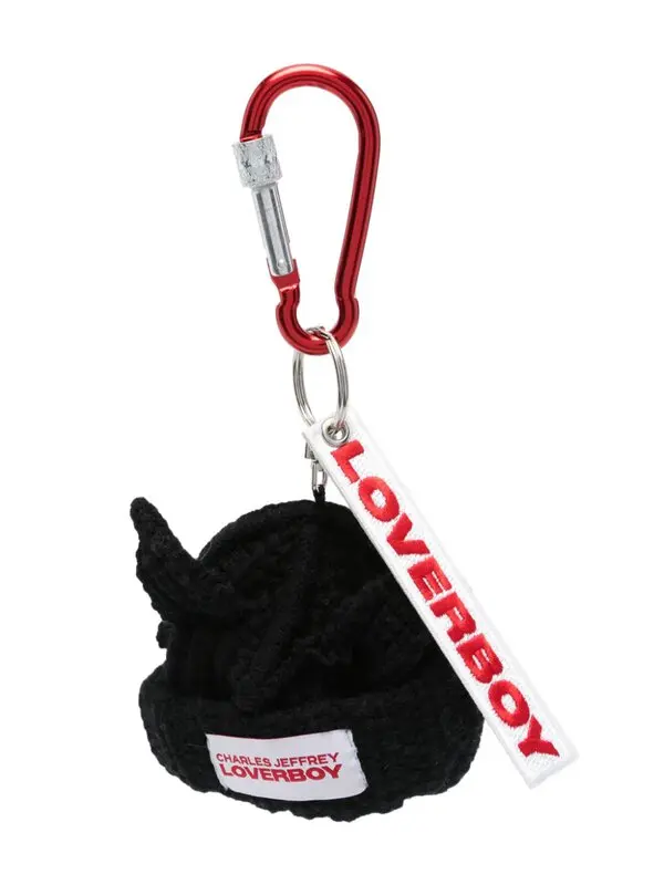 CHARLES JEFFREY Chunky Ears Beanie Keyring - Black