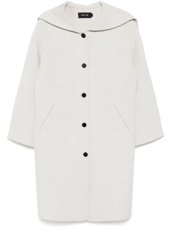 TOUT A COUP Layered Wool Blend Trench Coat